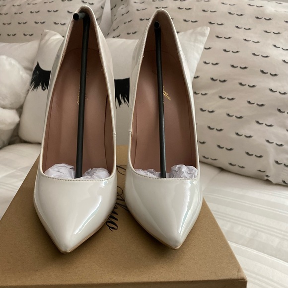 Gen Shuo | Shoes | White 7 Inch Heel Stiletto Size 7 | Poshmark